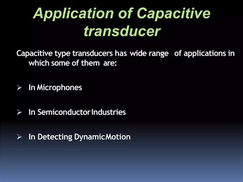 Capacitive Type Transducers Pptx