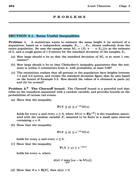 Problems Mn Mn Pdf Summation Expected Value