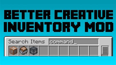 Better Creative Mod Command Blocks In The Minecraft Creative Inventory Youtube