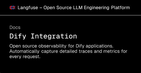 Dify Integration Langfuse
