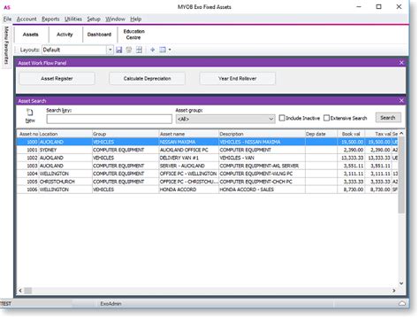 Exo Fixed Assets Help Introduction
