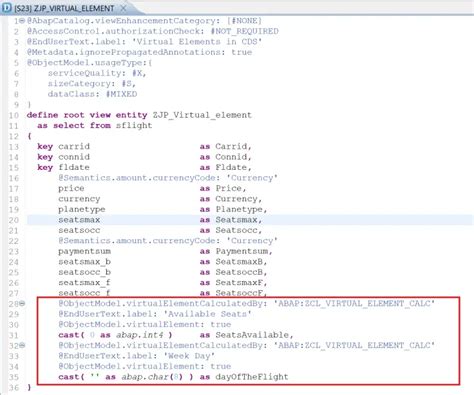 Exploring Abap On Hana 12 Virtual Elements In Cds Discovering Abap