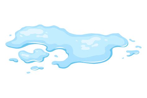 물 유출 웅덩이 플랫 만화 스타일의 파란색 액체 모양 흰색 배경에 격리된 깨끗한 유체 방울 디자인 요소 유출에 대한 스톡 벡터 아트 및 기타 이미지 Istock