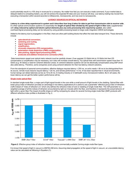 Latencyin Fiber Optic Networks Pdf Computer Networking Computing