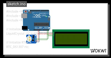 Big Char Clocklcd I2c 20x4rtc Ds1307 Wokwi Esp32 Stm32 Arduino