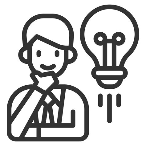 Design Thinking Icon Line Vector Illustration 13537197 Vector Art At Vecteezy