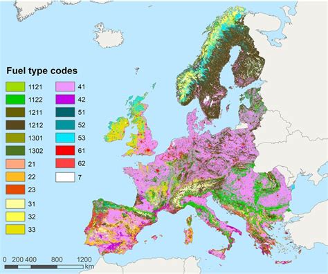 Classification And Mapping Of European Fuels Using A Hierarchical