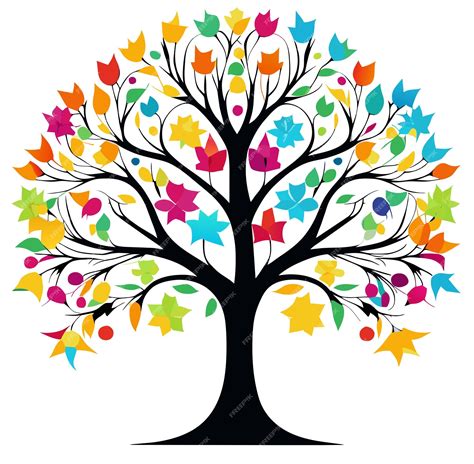 Premium Vector Green Tree Beautiful Big Tree Tree On White Background