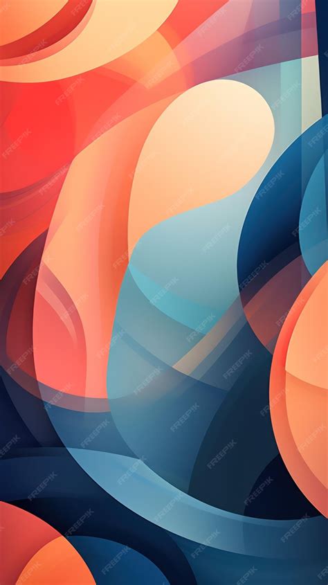 Premium Photo Translucent Overlapping Shapes In Vibrant Design Generative Ai