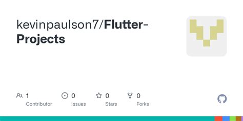 Github Kevinpaulson7flutter Projects