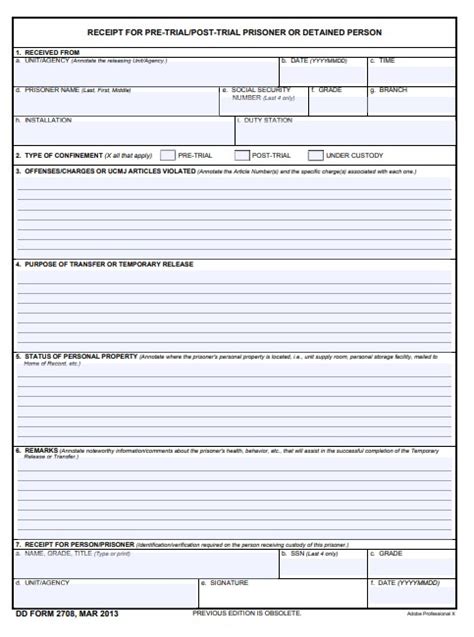 Dd Form 2708 Download Fillable Pdf Or Fill Online Receipt Download