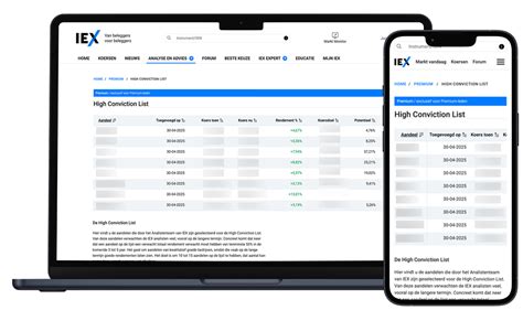 Iex Premium Voor Beleggers Die Meer Willen Weten Iexnl