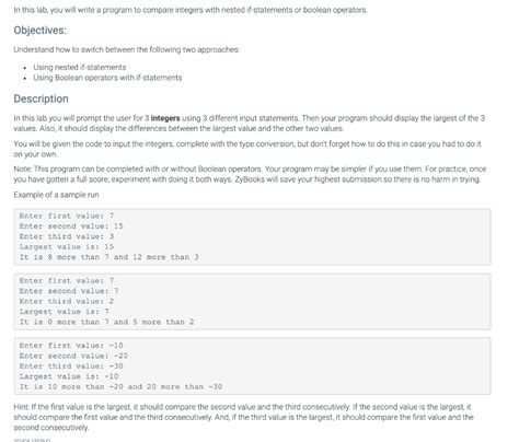 Solved In This Lab You Will Write A Program To Compare