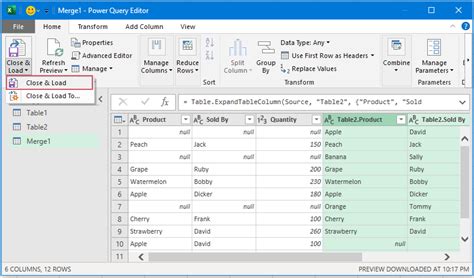 Power Query Compare Two Tables In Excel