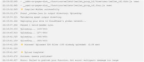 🐛 Bug Got Error Multipart Message Too Large When Deploying For