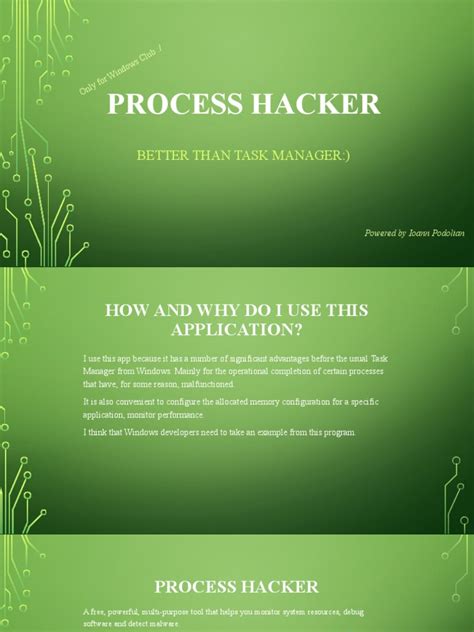 Process Hacker Pdf Windows Registry Application Software Process Hacker Pdf Windows Registry Application Software