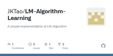 Github Jktaolm Algorithm Learning A Simple Implementation Of Lm