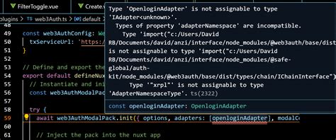 Web3auth OpenloginAdapter Is Not Assignable To Type IAdapter
