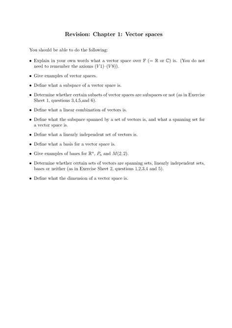 2008 2009 Revision Notes Chapter 1 Revision Chapter 1 Vector