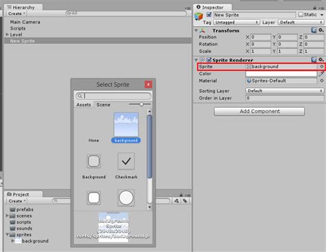 tutorial creating a 2d game with unity 04 adding and displaying a background md at master