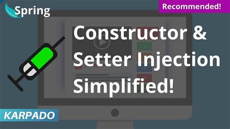Spring Constructor And Setter Injection With Example Easy Explanation From Youtube
