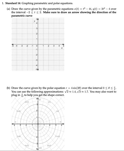 Solved Standard Graphing Parametric And Polar Equations Chegg