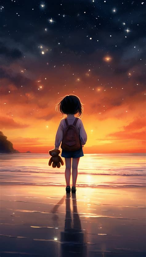 Comic A Girl Holding A Cute Teddy … — Image Created In Shedevrum