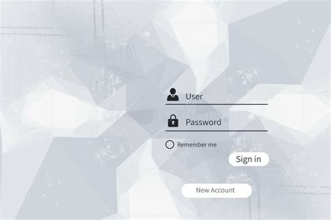 Login User And Password Screen Interface Stock Image Image Of
