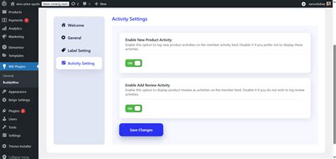 how product review activity settings work wbcom designs docs