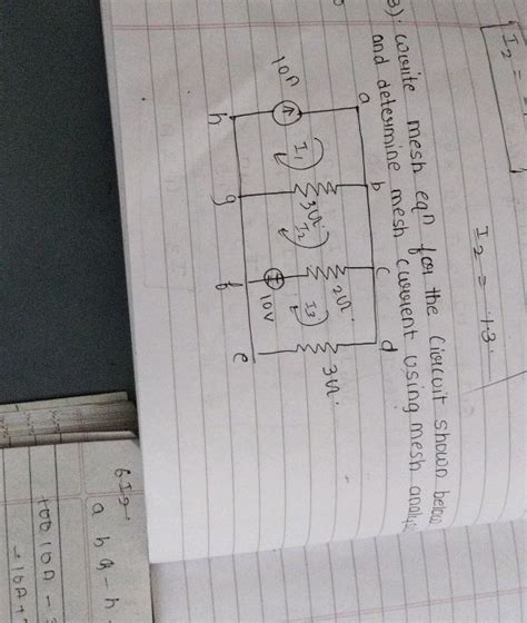 I2 I2 13 3 Write Mesh Eqn For The Circuit StudyX