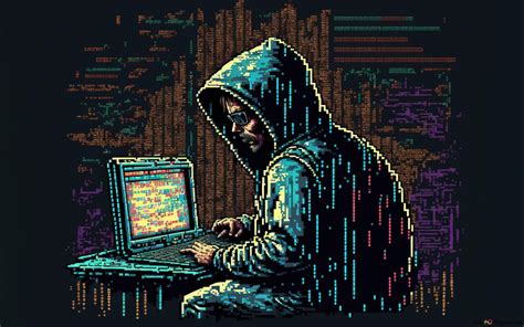 Hacker Pixel Art 4K Wallpaper Download