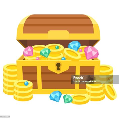 금화와 보석보물 상자의 일러스트 보석함에 대한 스톡 벡터 아트 및 기타 이미지 보석함 상자 일러스트레이션 Istock