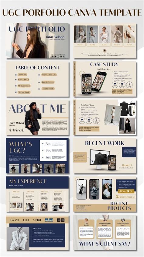 UGC Portfolio Template Create A Beautiful Unique Fashion Portfolio
