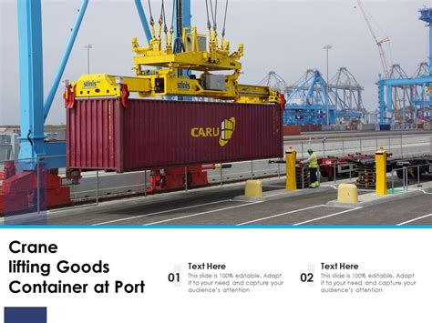 Crane Lifting Goods Container At Port PowerPoint Slides Diagrams Themes For PPT