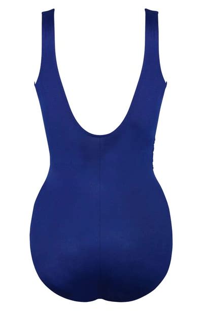 Miraclesuit Razzle Dazzle Eclat One Piece Swimsuit In Azul Blue Modesens