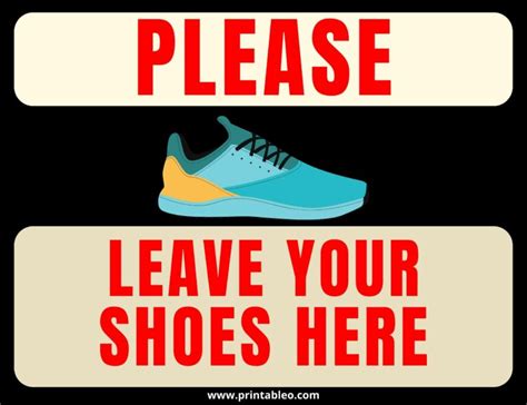53 Printable Please Remove Your Shoes Sign