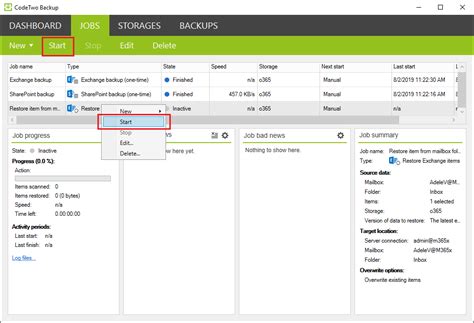Quick Guide CodeTwo Backup User S Manual