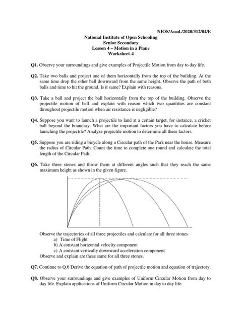 Ws Physics 312 E L4 Pdf Acceleration Physical Phenomena
