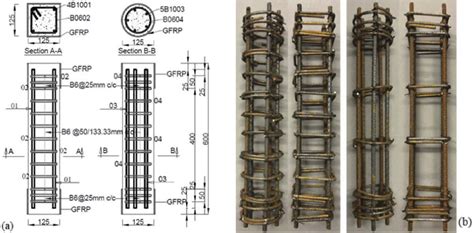 Specimen Details A Schematic Drawing And B Reinforcement Layouts Download Scientific