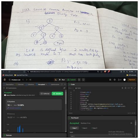 Karan Chauhan On Linkedin Today I Completed Question Number 1123 Lowest Common Ancestor Of A