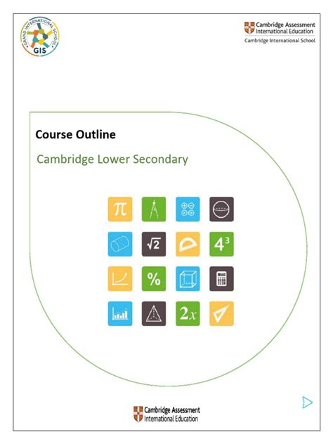 Cambridge Lower Secondary Mathematics Course Outline Pdf Area Shape