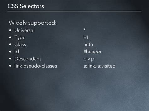 Ie7 And Newly Supported Features Of Css Ppt