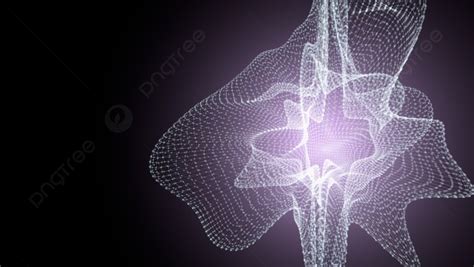 Molecule Model With Connected Lines With Dots On Dark Background Medicine Photo And Picture For