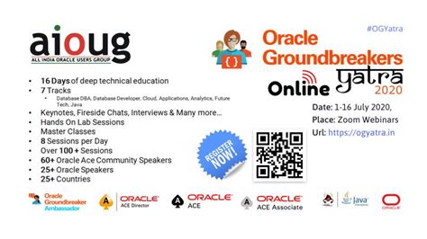 All India Oracle Users Group Aioug On Linkedin Ogyatra Groundbreakers Oraclecloud