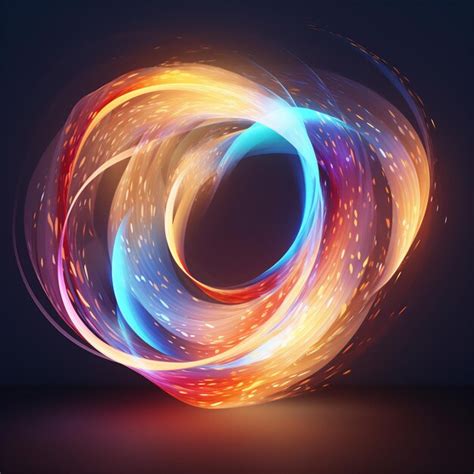 Premium Ai Image Colorful Abstract Light Trail Curve Random Curve