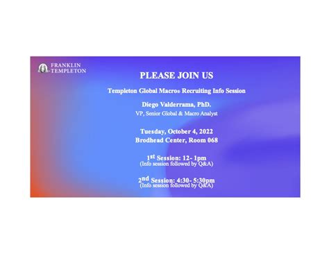 templeton global macro recruiting info session career hub duke university