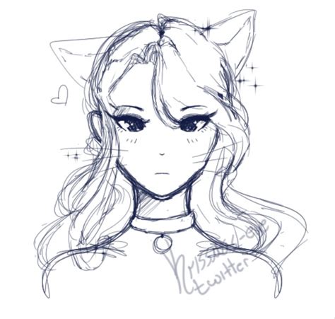 Как нарисовать девочку с ушками 32 фото