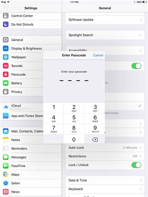 How To Turn Off The Passcode On An Ipad In Ios 9 Solve Your Tech