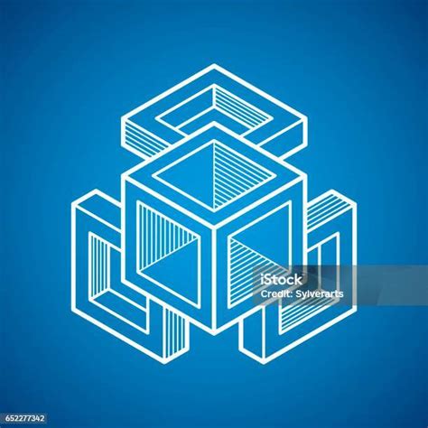 추상 벡터 기하학적 형태 3d 다각형 모양 입방체에 대한 스톡 벡터 아트 및 기타 이미지 입방체 0명 3차원 형태 Istock