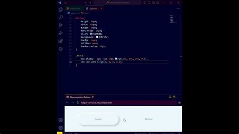 How To Make A Neomorphism Button Using Html And Css Youtube